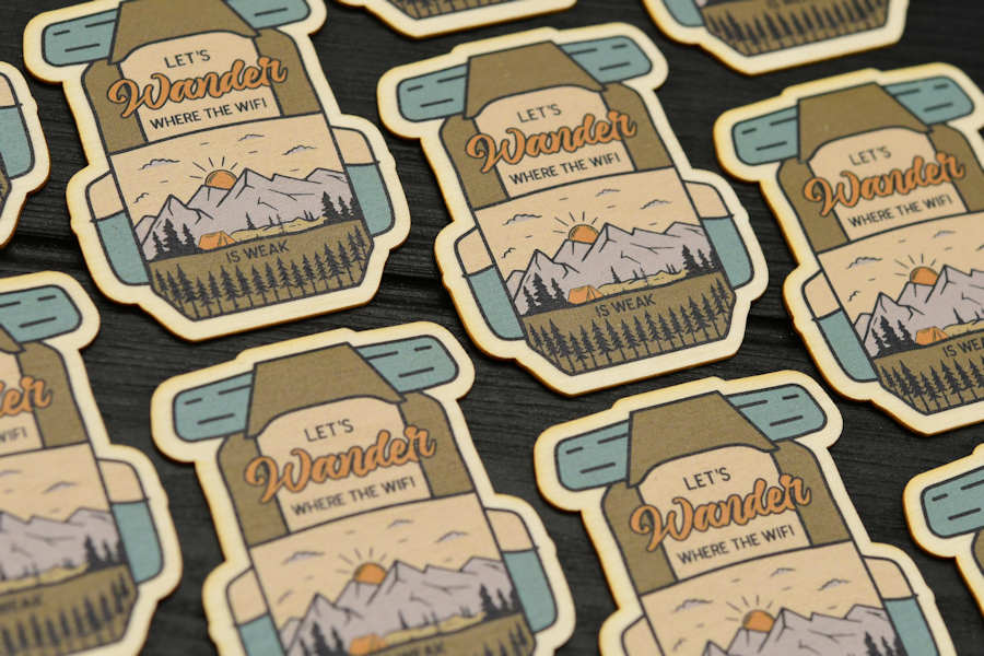 Custom Printed Wooden Stickers - Pinpops®