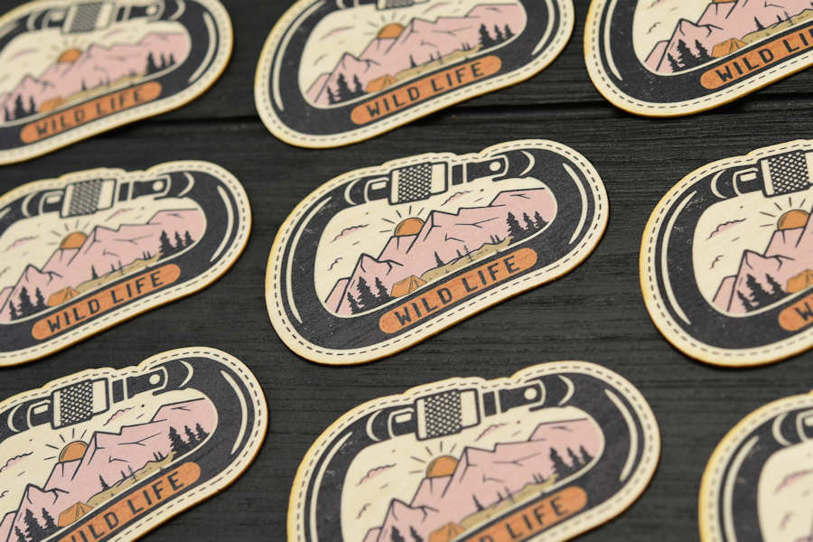 Custom Printed Wooden Stickers - Pinpops®