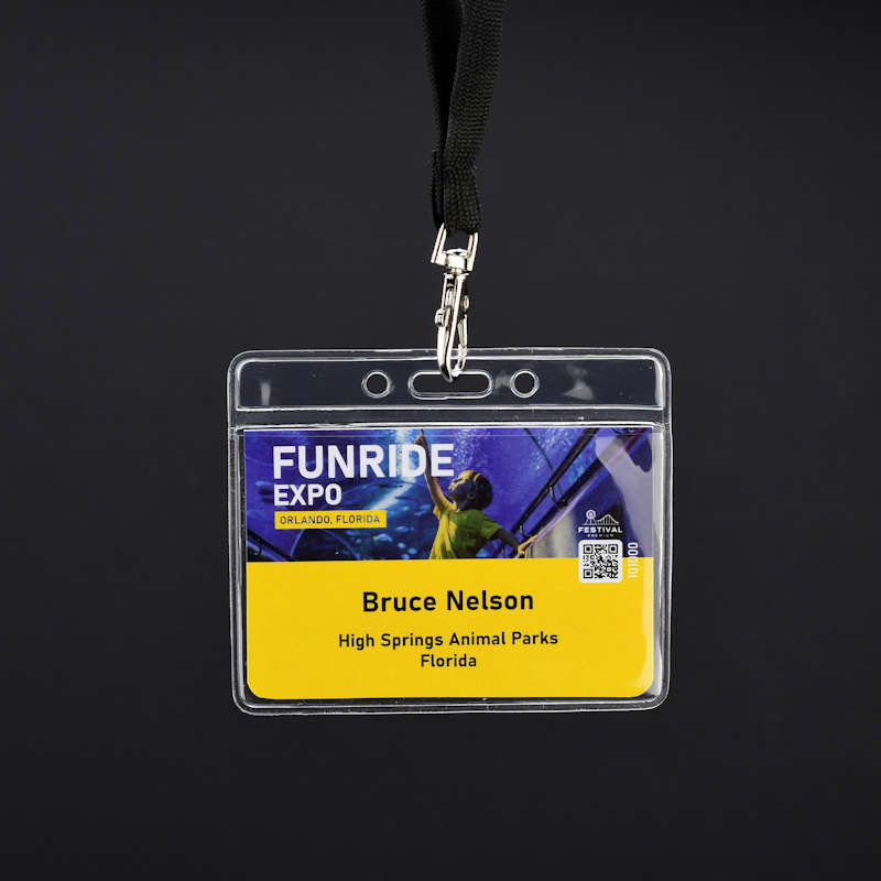 3.4x2.25" Clear Small Conference Badge Holder - Pinpops®