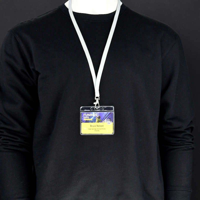 3.4x2.25" Clear Small Conference Badge Holder - Pinpops®