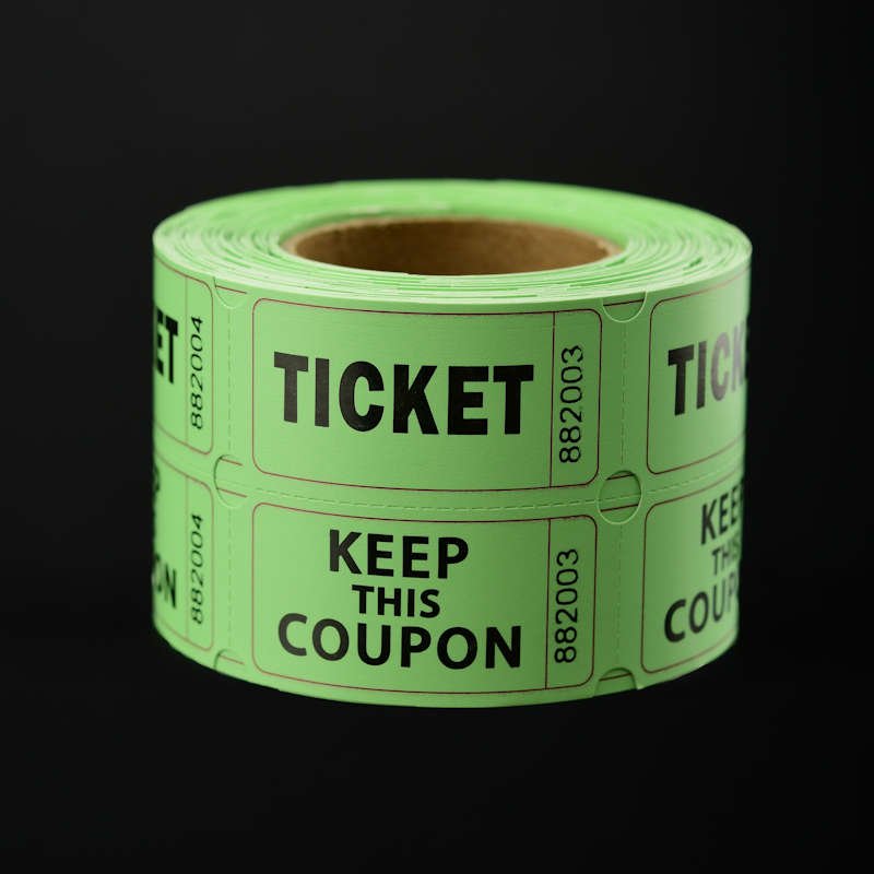 Green Raffle Tickets - Pinpops®